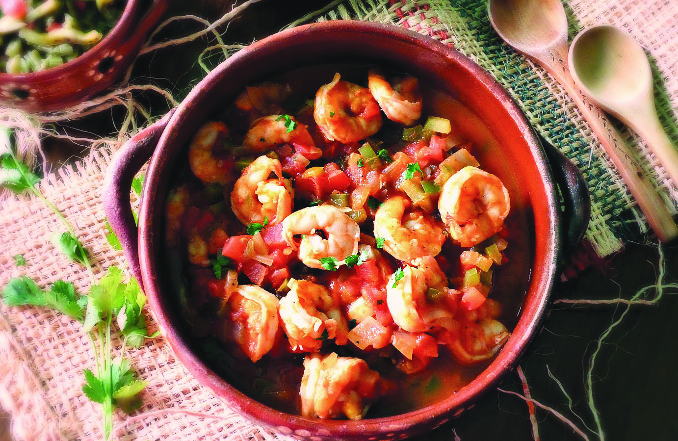 Camarones a la Mexicana o Rancheros